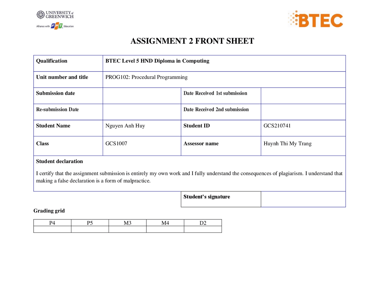 Foundation programming | Assignments C programming | Docsity
