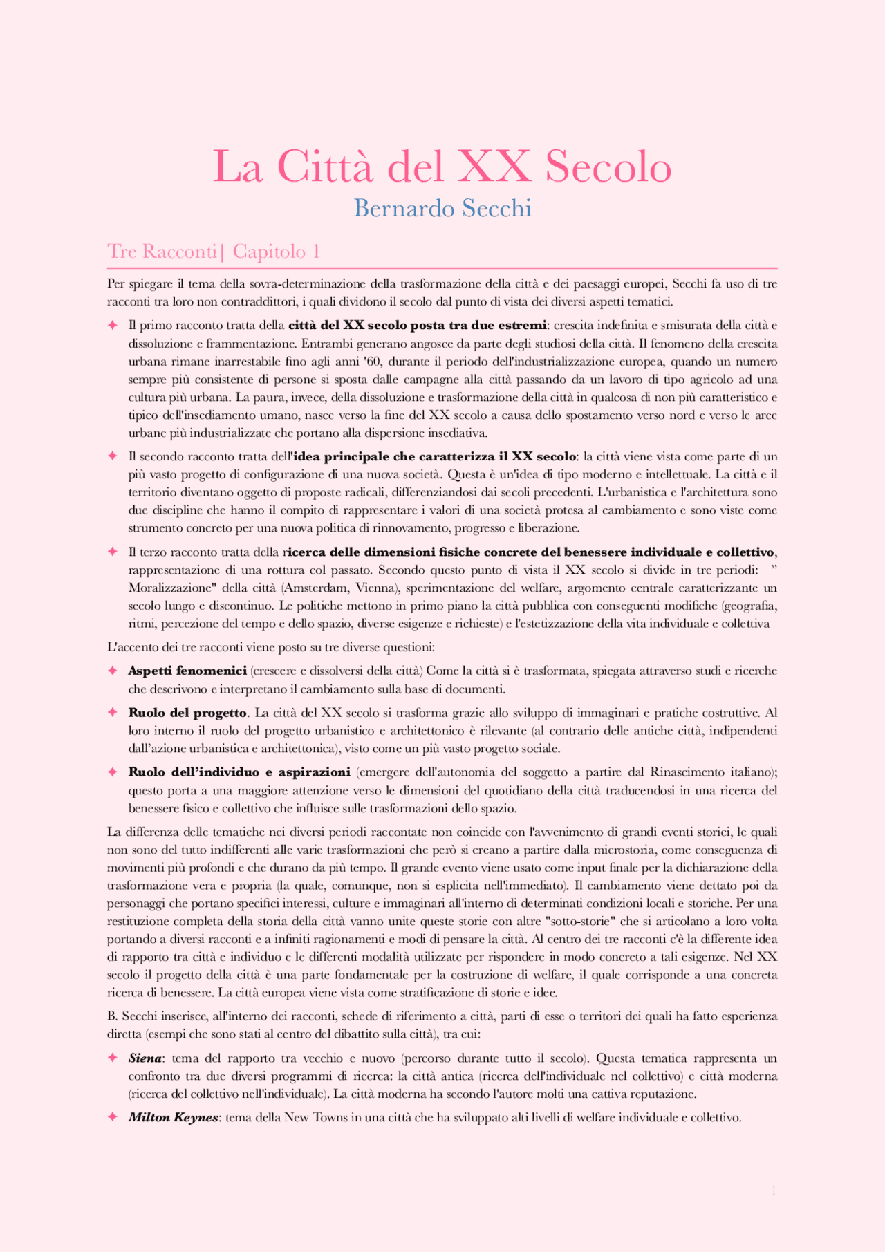 Riassunto del libro "La città del XX secolo" di Bernardo Secchi ...