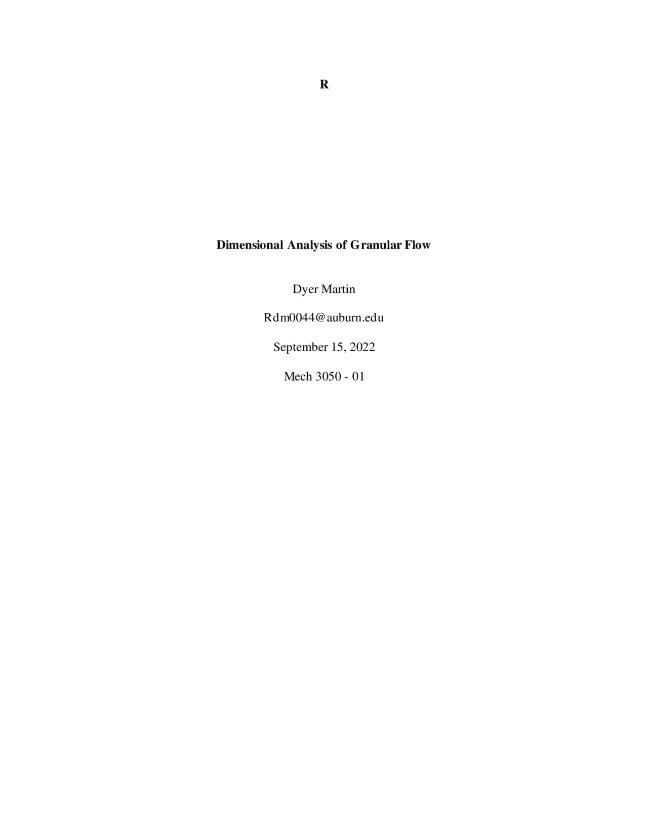 Dimensional Analysis Report Papers Dimensional Analysis Docsity