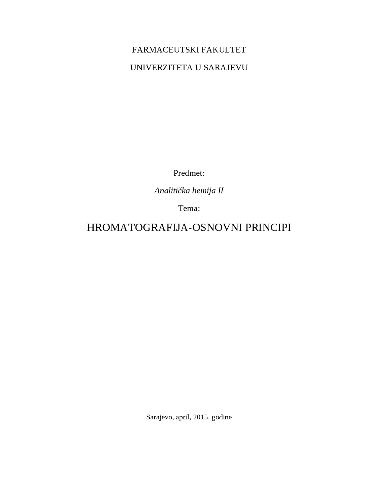 Uvod u hromatografske metode analize | Monografías, Ensayos de ...