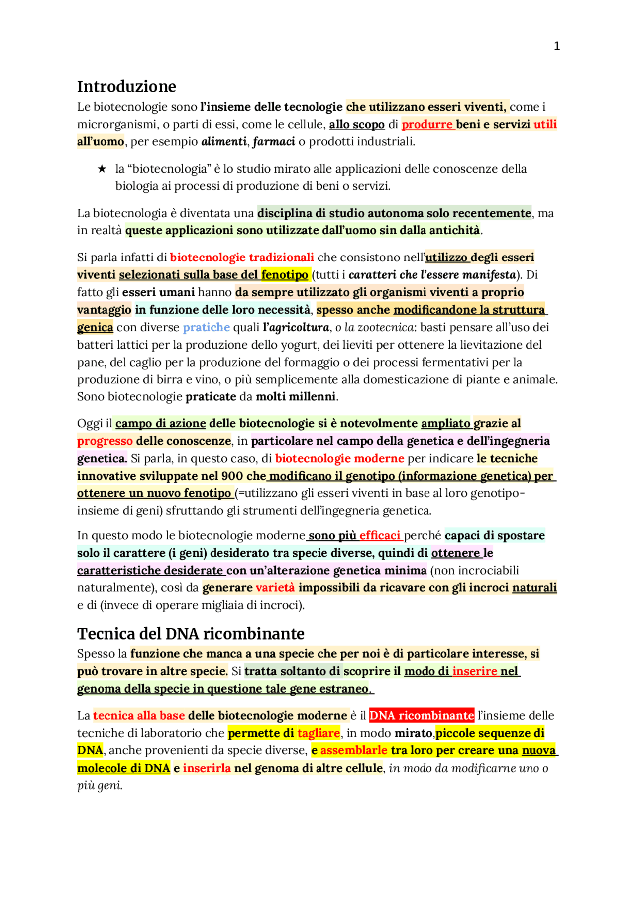 Biotecnologie E Applicazioni Appunti Di Biologia Docsity