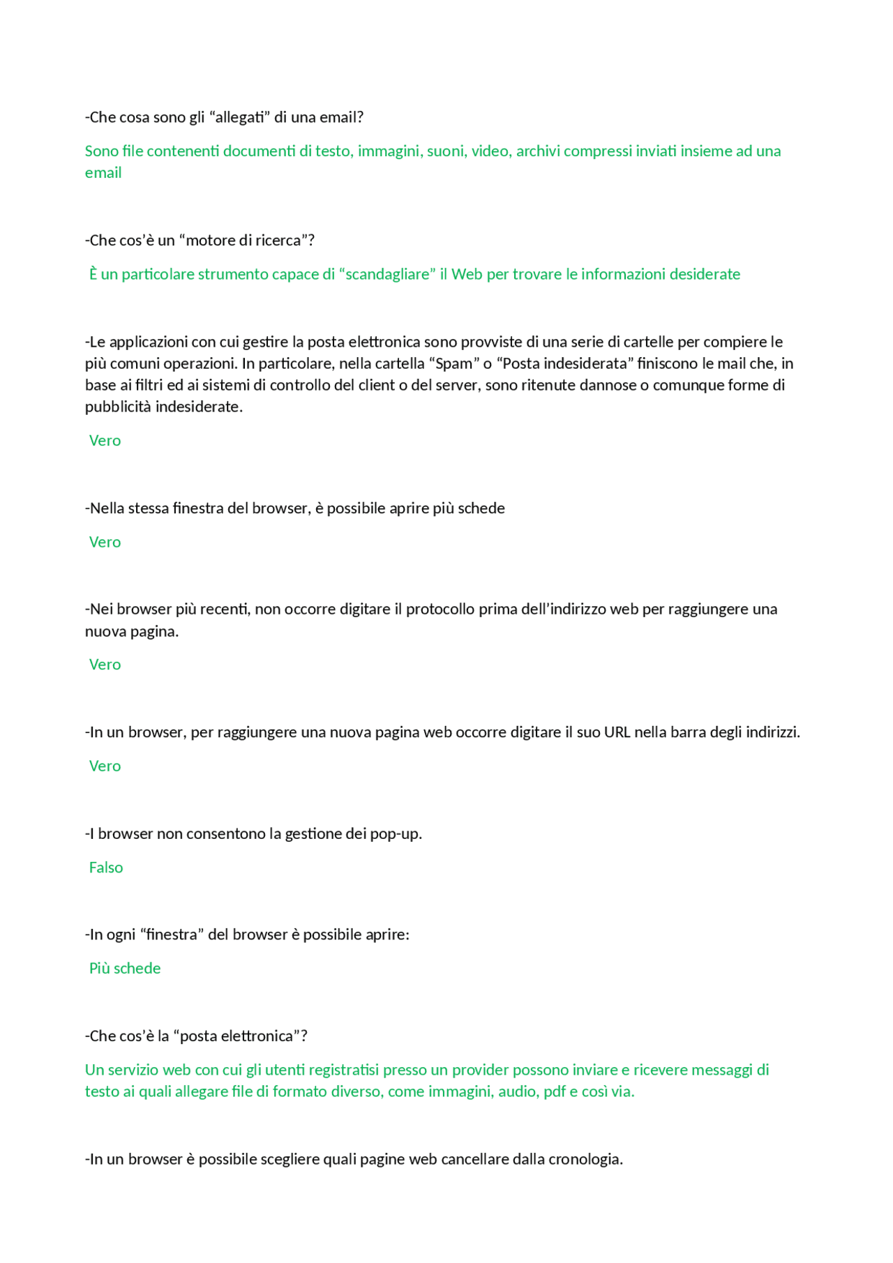 Eipass 7 Moduli User Modulo 2 2 Prove Desame Di Informatica Docsity