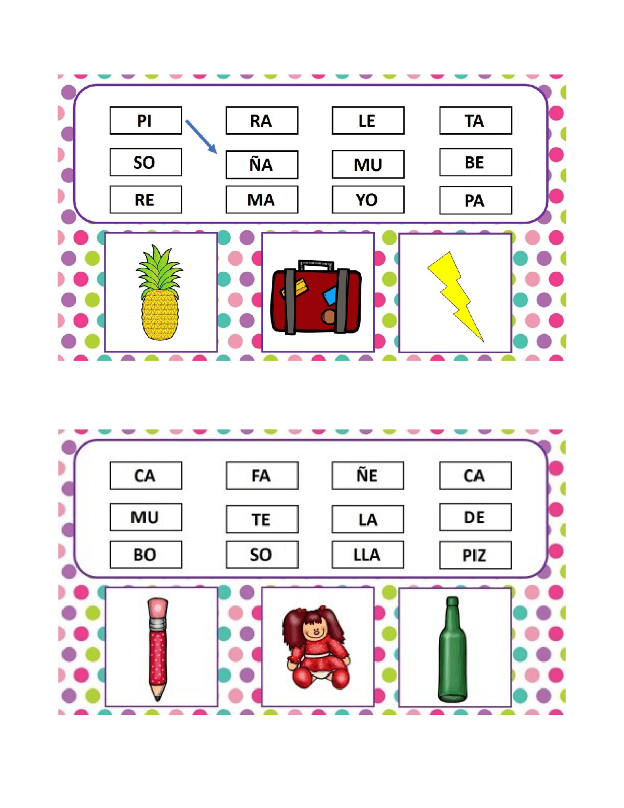 Iniciación a la lectura | Ejercicios de Ciencias de la Educación | Docsity
