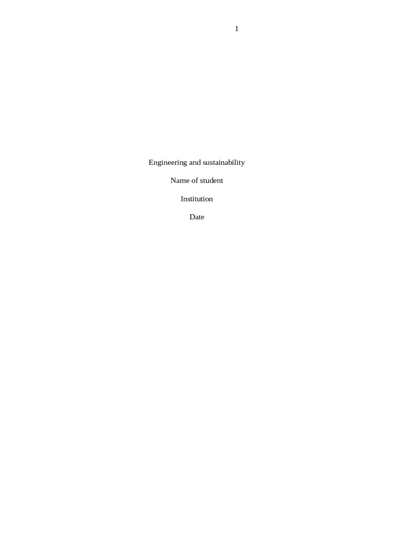 Engineering Sustainability Exams Engineering Docsity