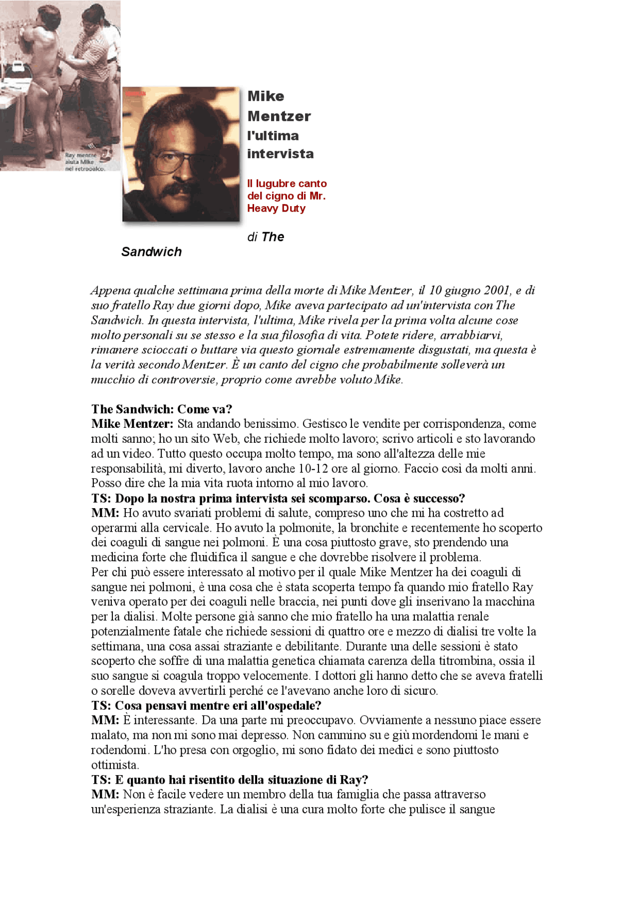 Mike Mentzer Anno 2001 Schemi E Mappe Concettuali Di Scienza Degli