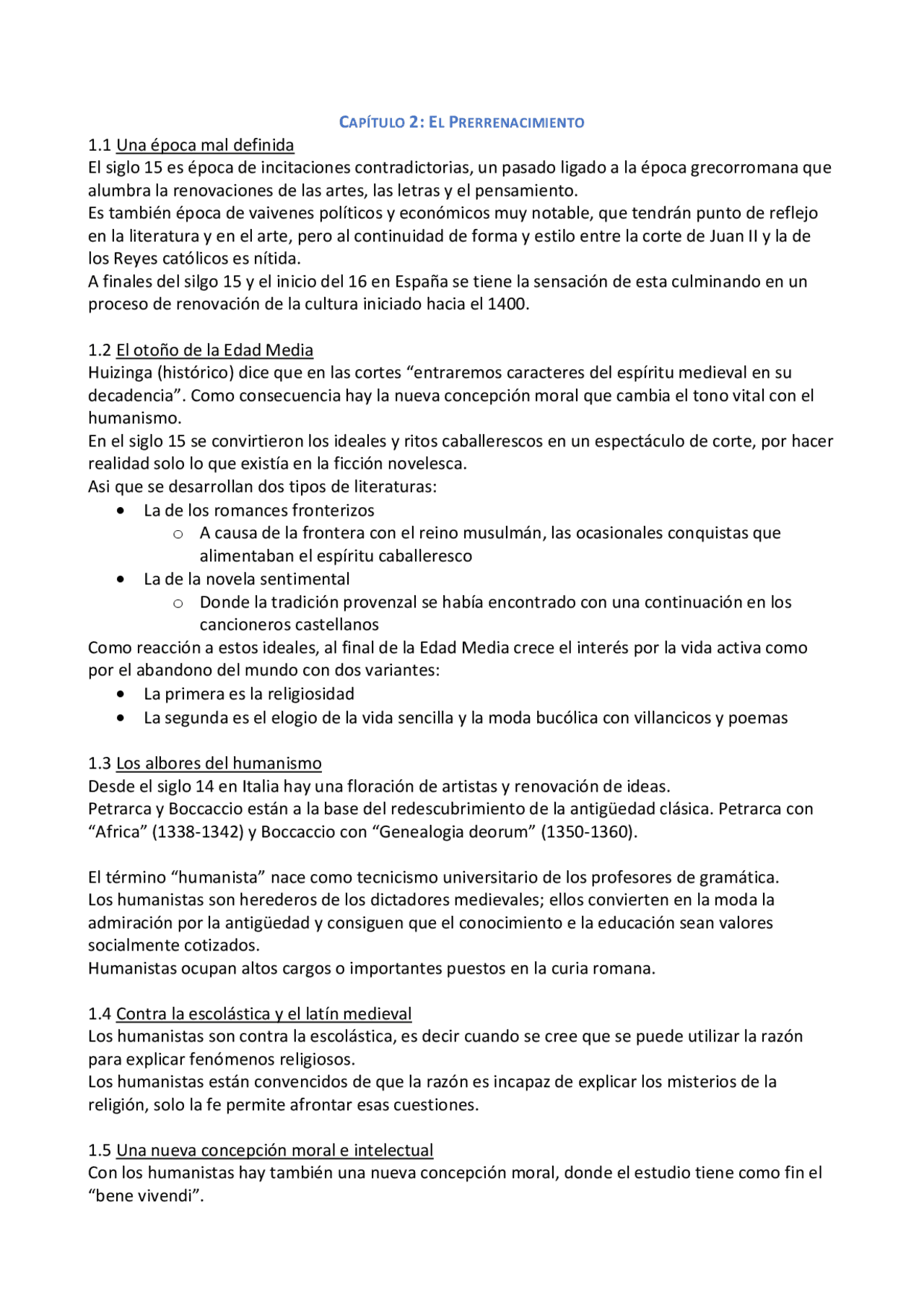 épocas de la literatura española cap. 2, 3, 4 | Appunti di Letteratura ...