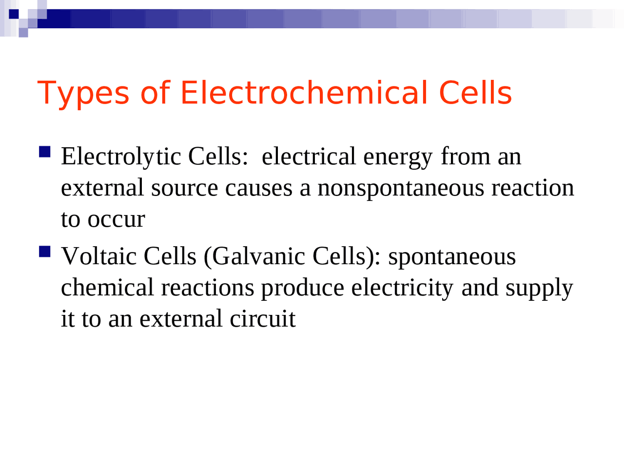 Types of Electrochemical Cells: Conduction, Electrodes, Redox Reactions ...