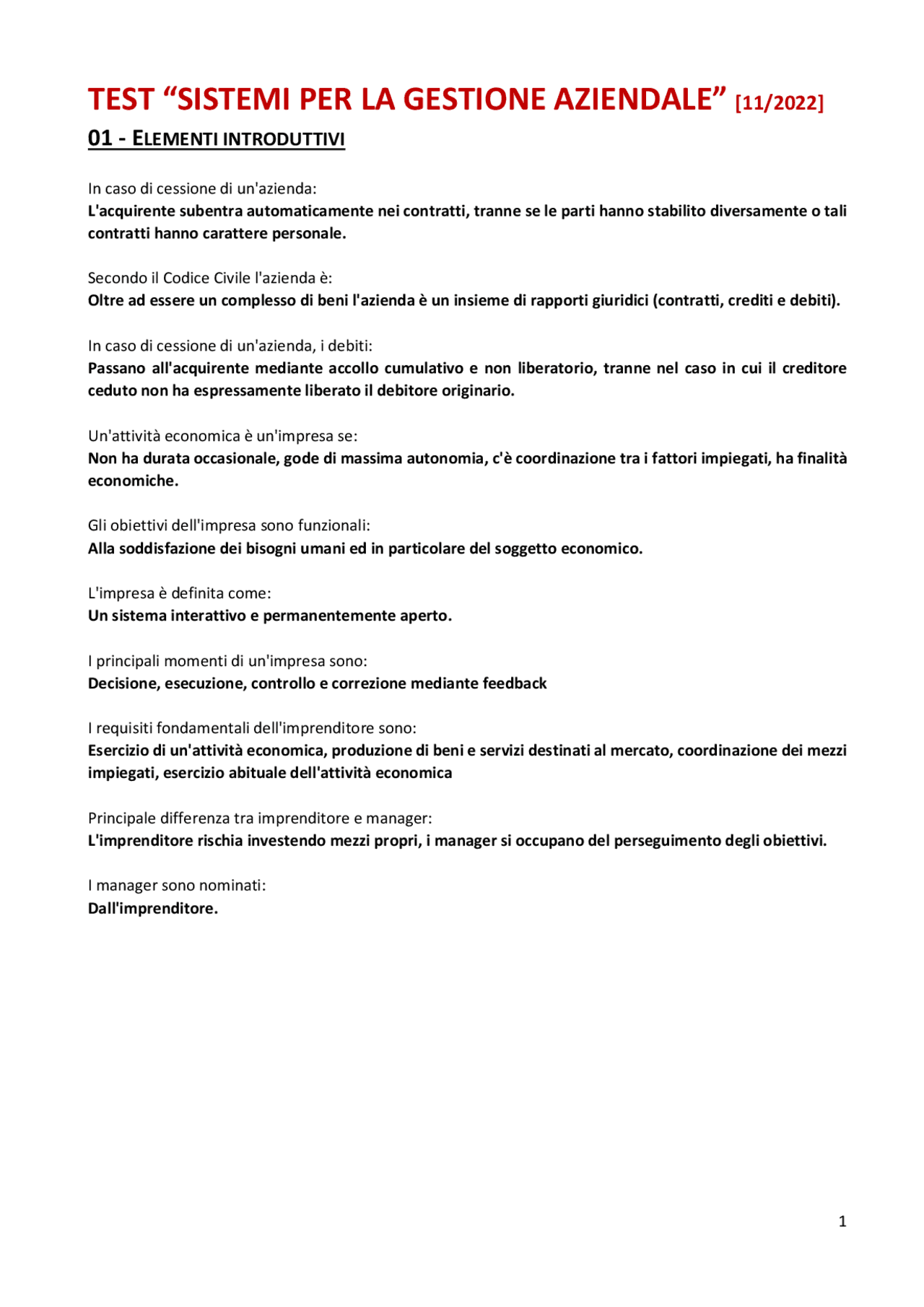 Test Di Autovalutazione Esercizi Di Sistemi Integrati Docsity