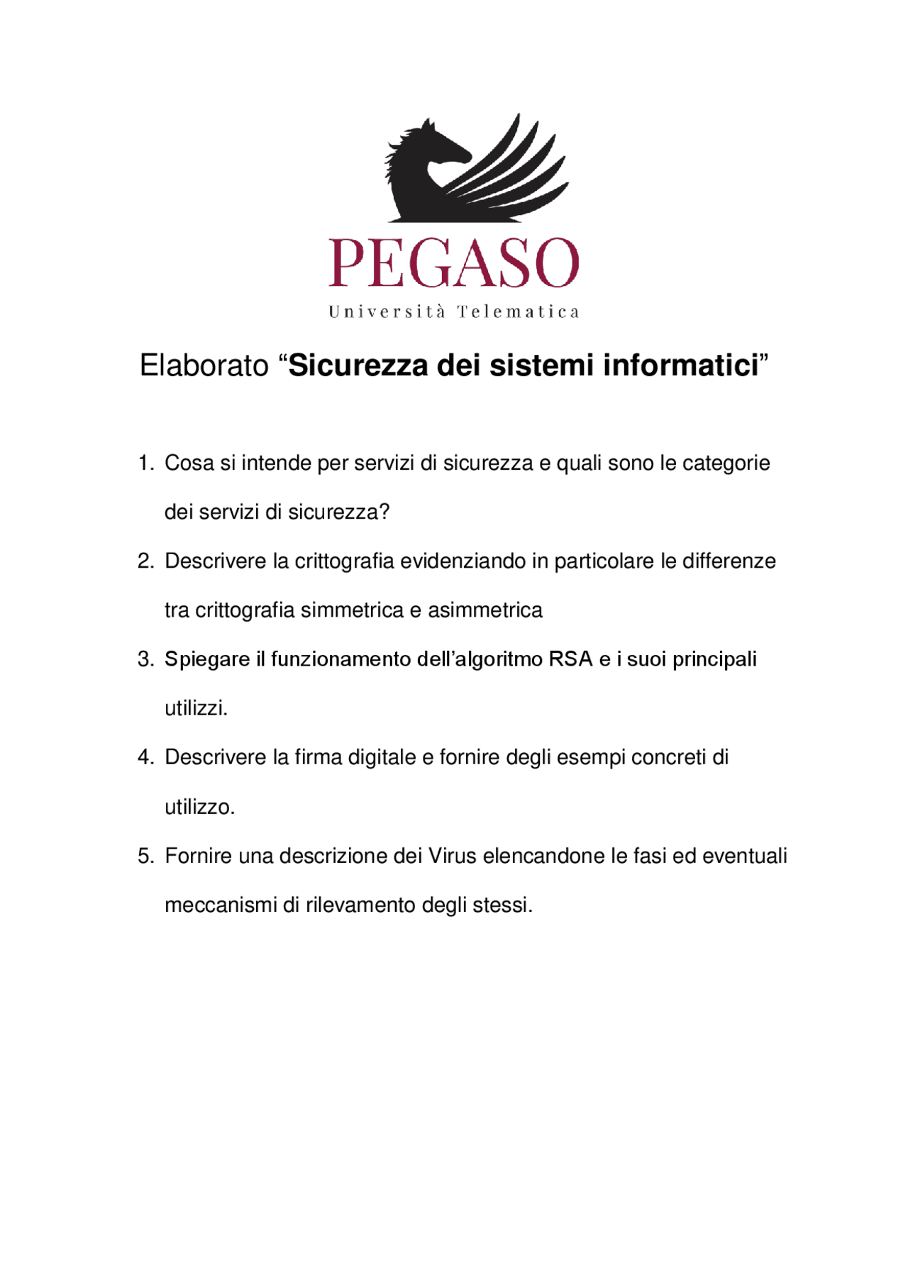 Sicurezza Dei Sistemi Informatici Esercizi Di Sicurezza Dei Sistemi