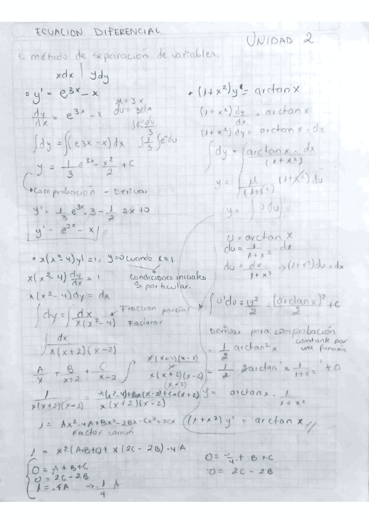 Calculo De Ed O Edo Calculo De Variables Por Separables Apuntes De