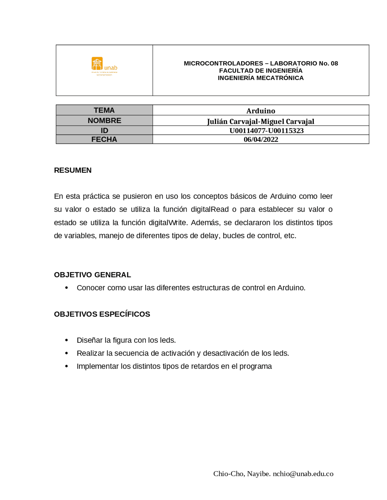 Práctica de Microcontroladores con Arduino: Diseño y Programación | Ejercicios de ...