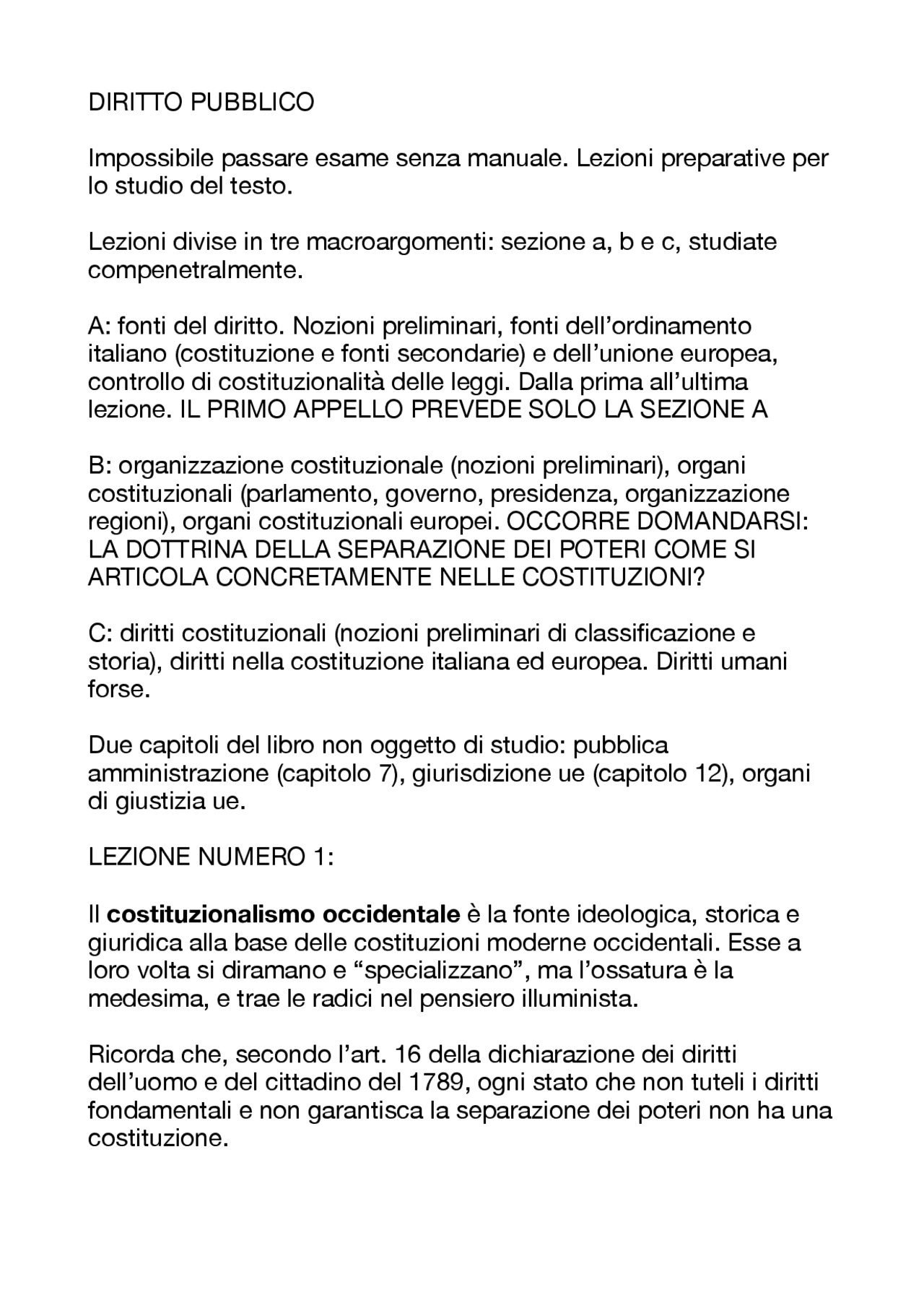 Appunti Di Diritto Pubblico Appunti Di Diritto Pubblico Docsity
