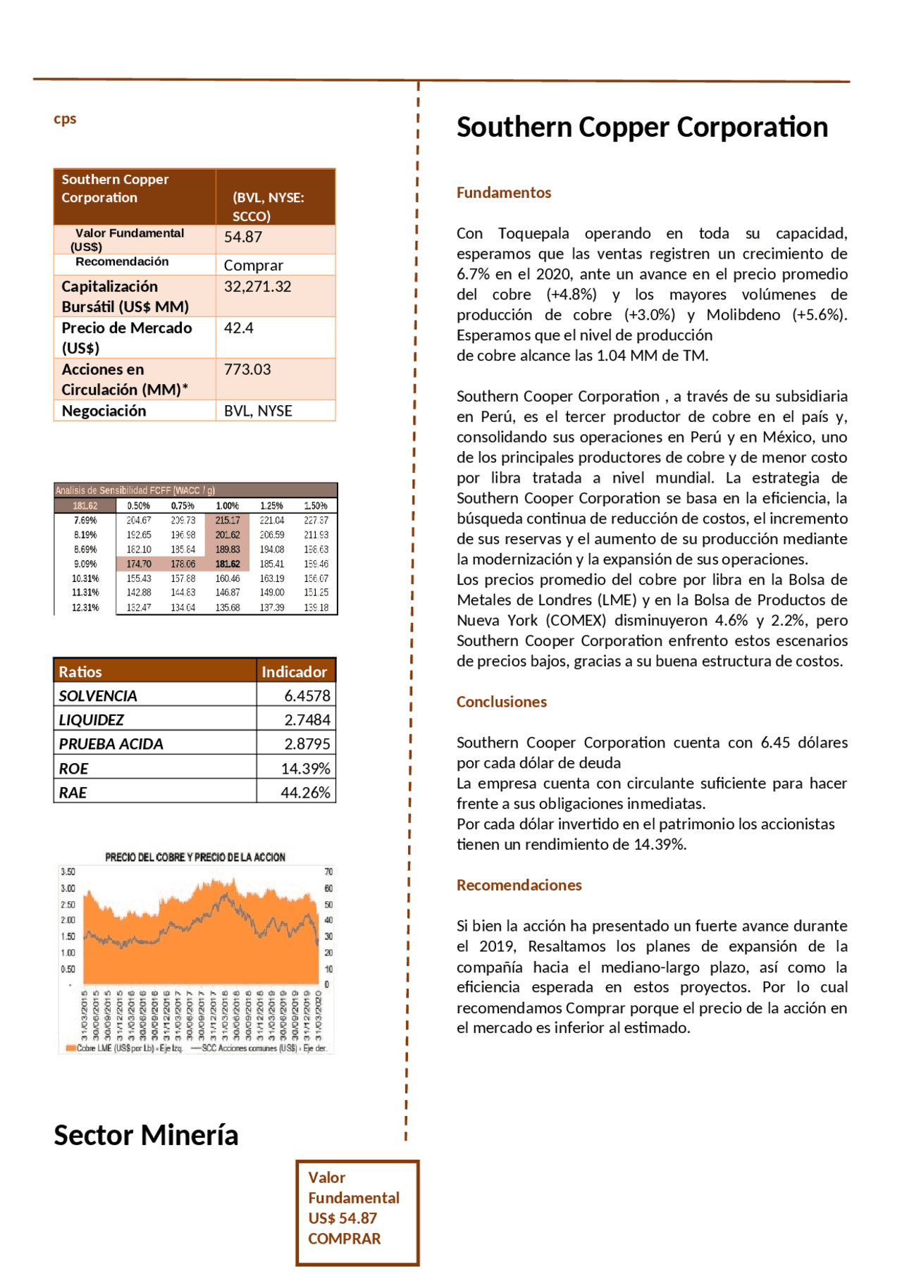 Southern Copper Corporation | Apuntes de Economía | Docsity