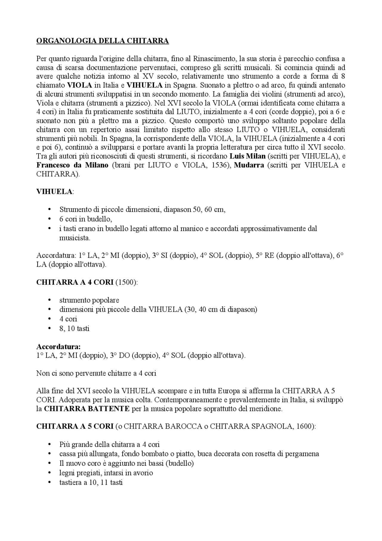 Organologia chitarra | Schemi e mappe concettuali di Diritto della Navigazione | Docsity