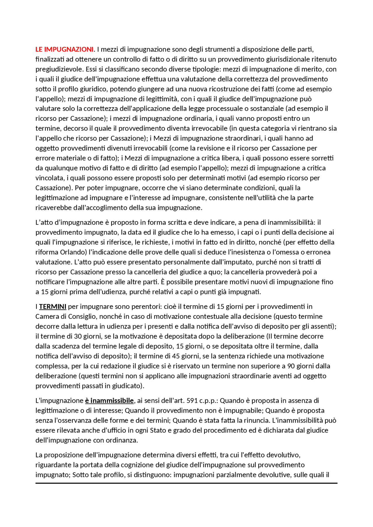 Parte finale processo | Esercizi di Diritto Processuale Penale | Docsity