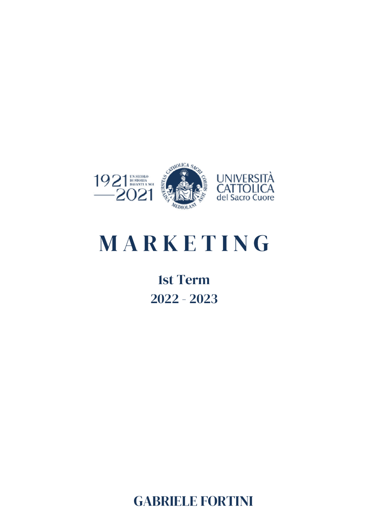 Marketing I Semestre Prof Covassi Appunti Di Marketing Docsity
