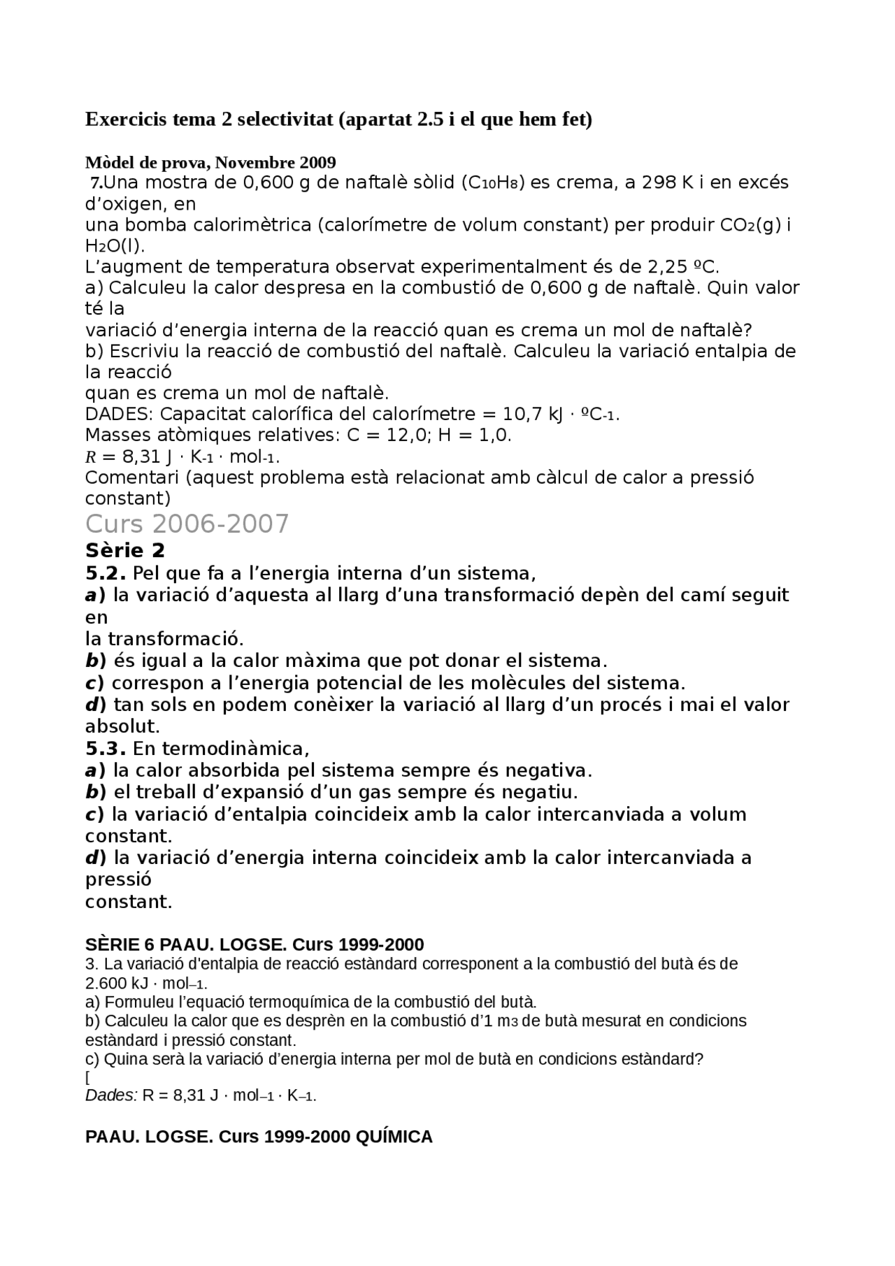 Ejercicios Selectividad Ejercicios De Matemáticas Docsity
