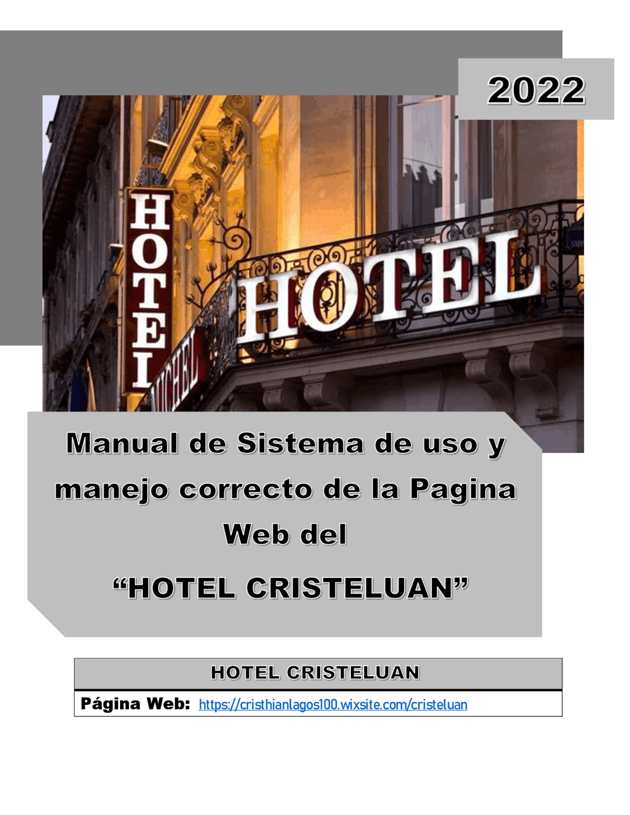 Manual De La Pagina Web Para Un Hotel Resúmenes De Informática Docsity