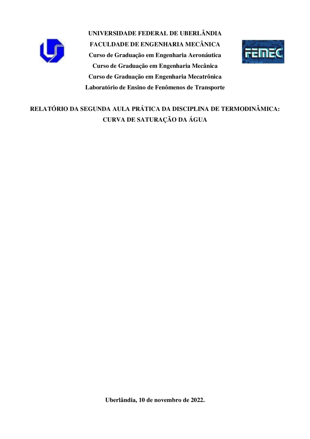 Curva De Saturação Da Água Trabalhos Termodinâmica Aplicada Docsity