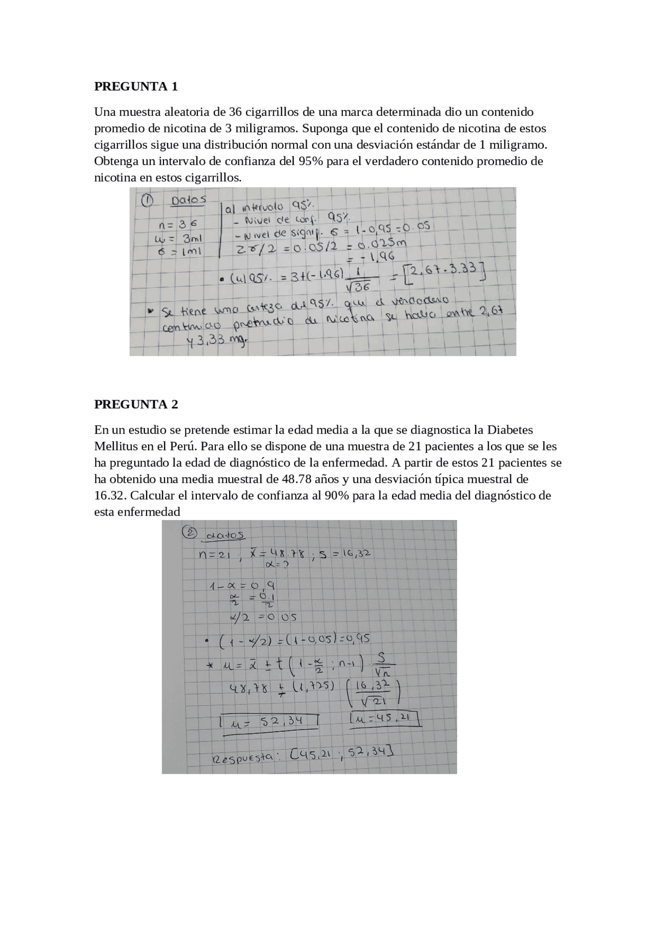 Practica Calificada 1 Resúmenes De Estadística Docsity
