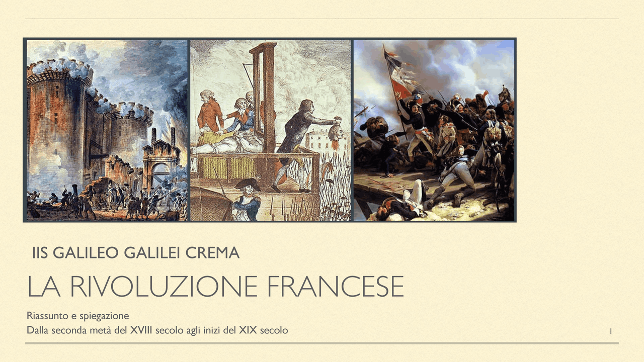 La Rivoluzione Francese Slide Con Spiegazioni Slide Di Storia Docsity
