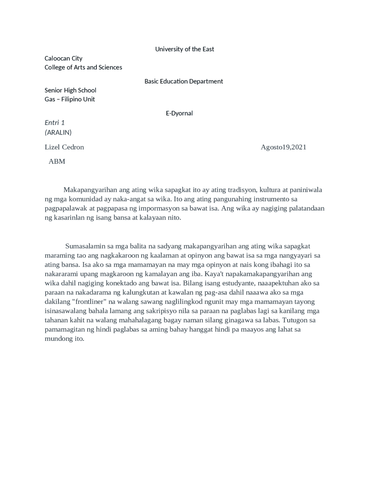 Electric Journal About Power Assignments Law Docsity
