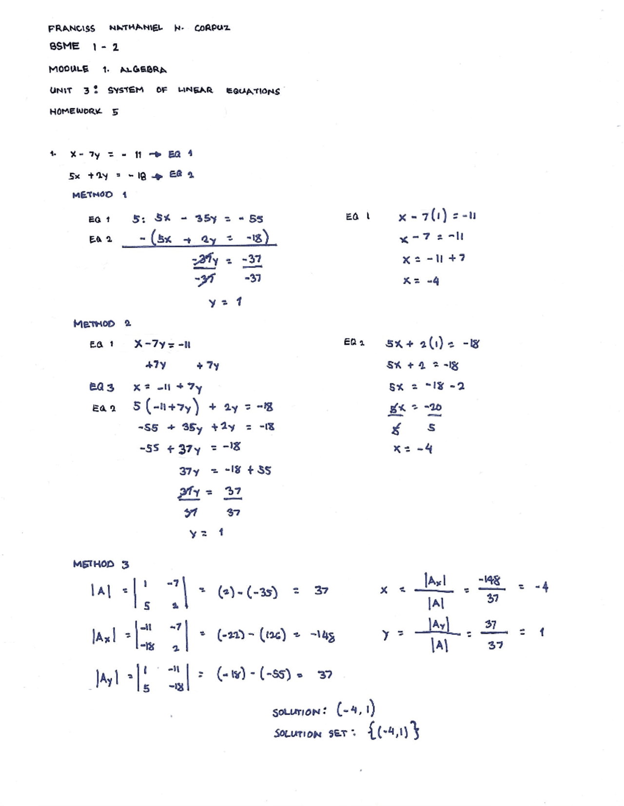 This Document Showcase The Answer To Homework 5 In Pre Calculus Exercises Mathematics Docsity