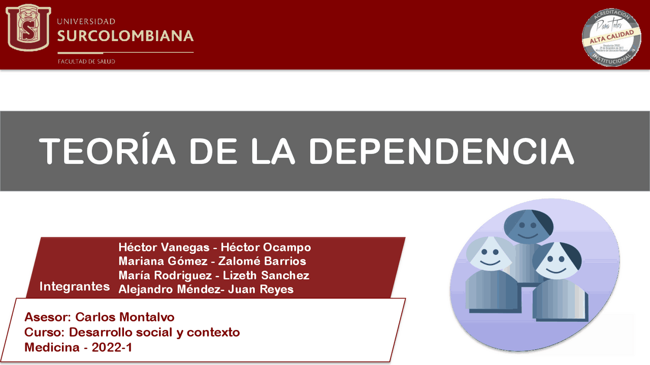 Teoría de la dependencia | Resúmenes de Desarrollo Humano | Docsity