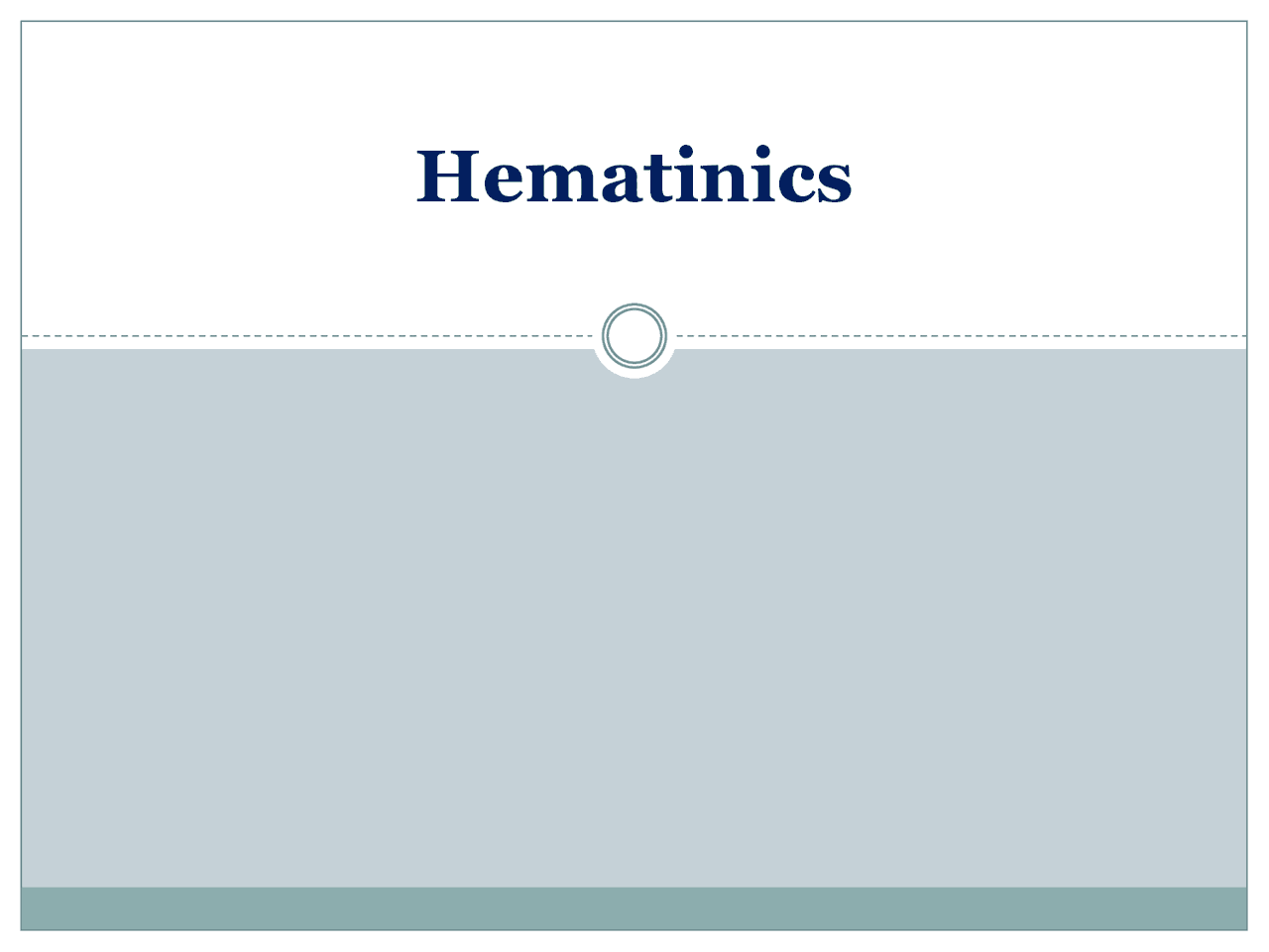 The Hematinic agents | Slides Pharmacology | Docsity
