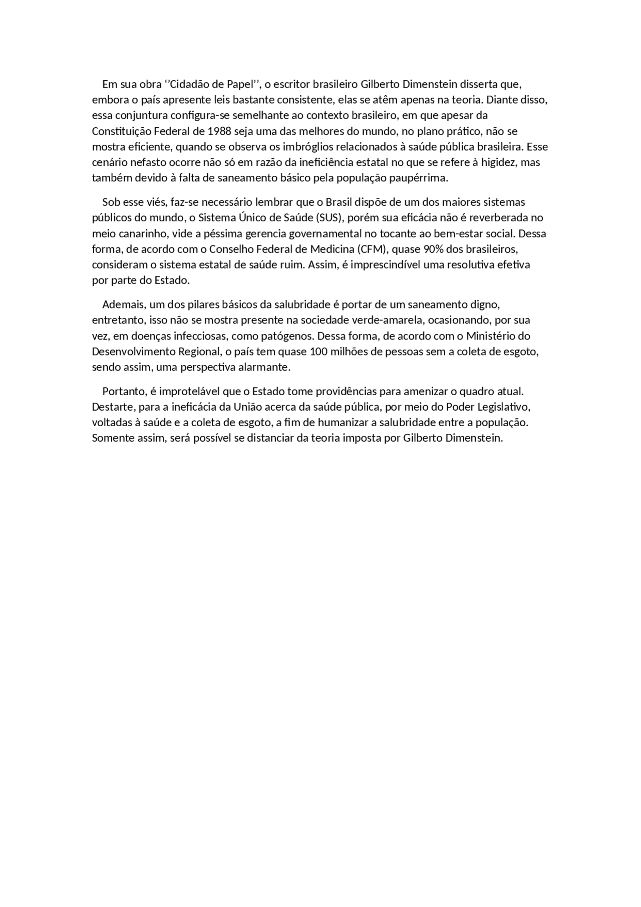 Redação sobre os imbróglios relacionados à saúde pública | Redação ...