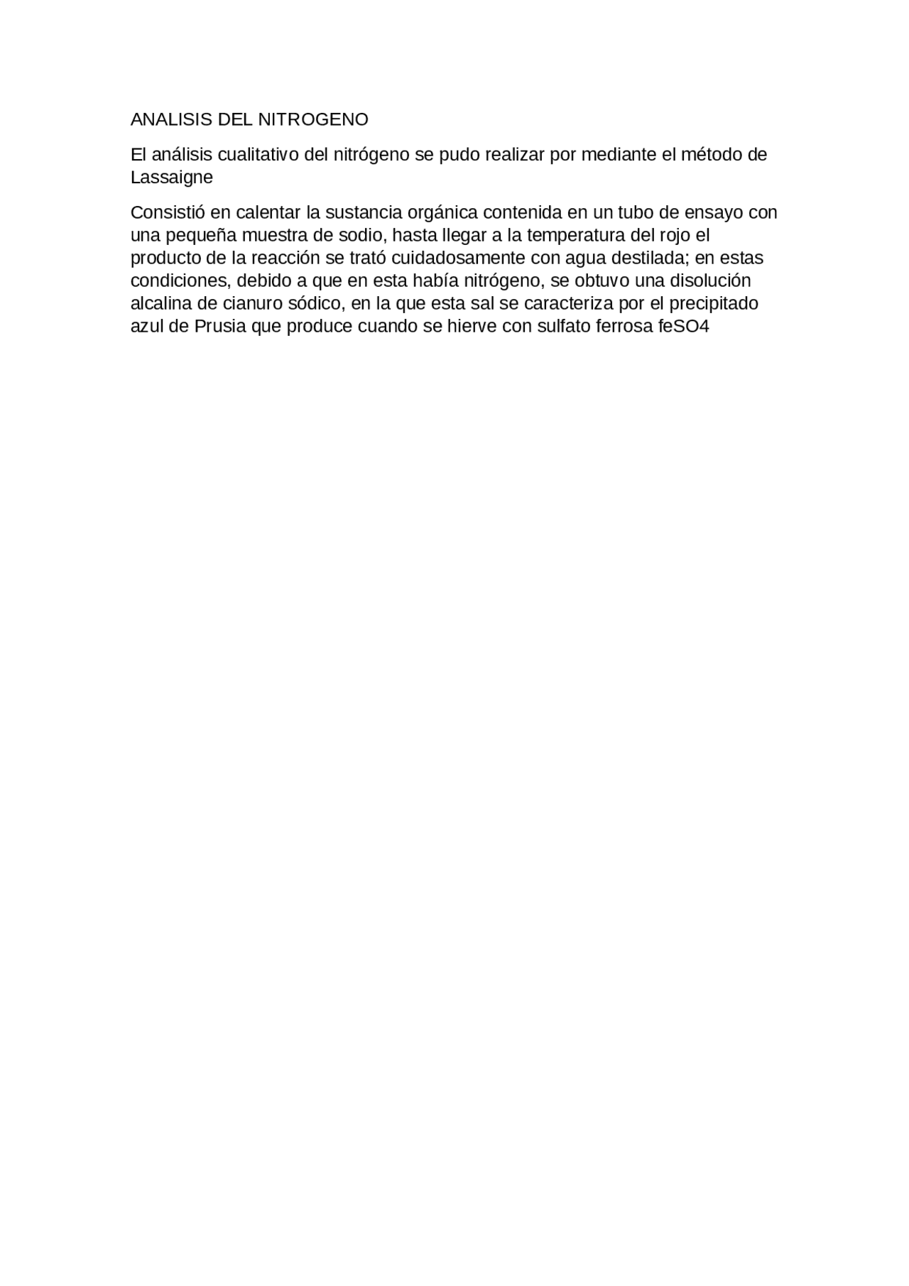 Analisis Del Nitrogeno Monografías Ensayos De Bioquímica Docsity