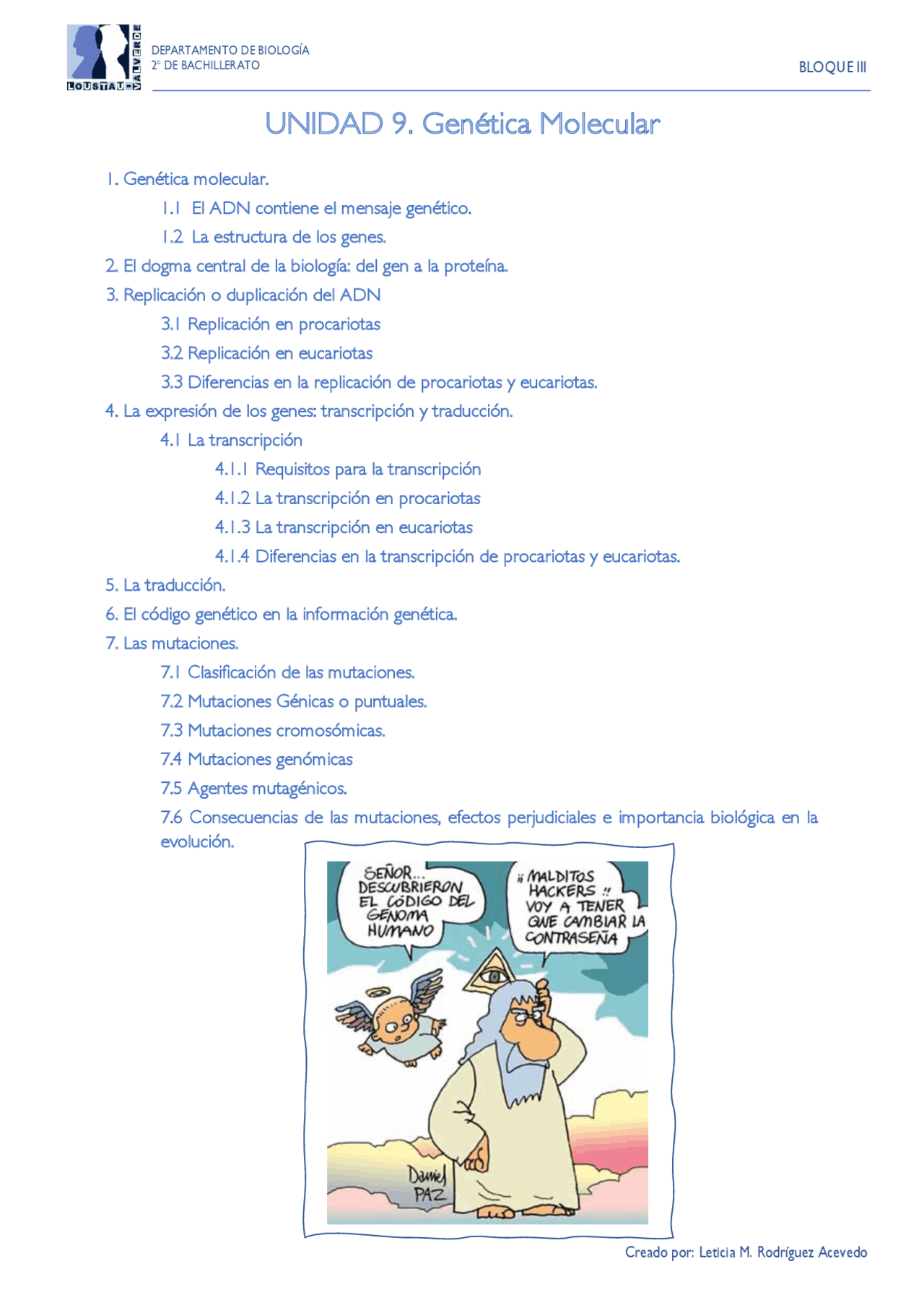 Apunt 2bach Biología GenÉtica Molecular Resúmenes De Biología Docsity