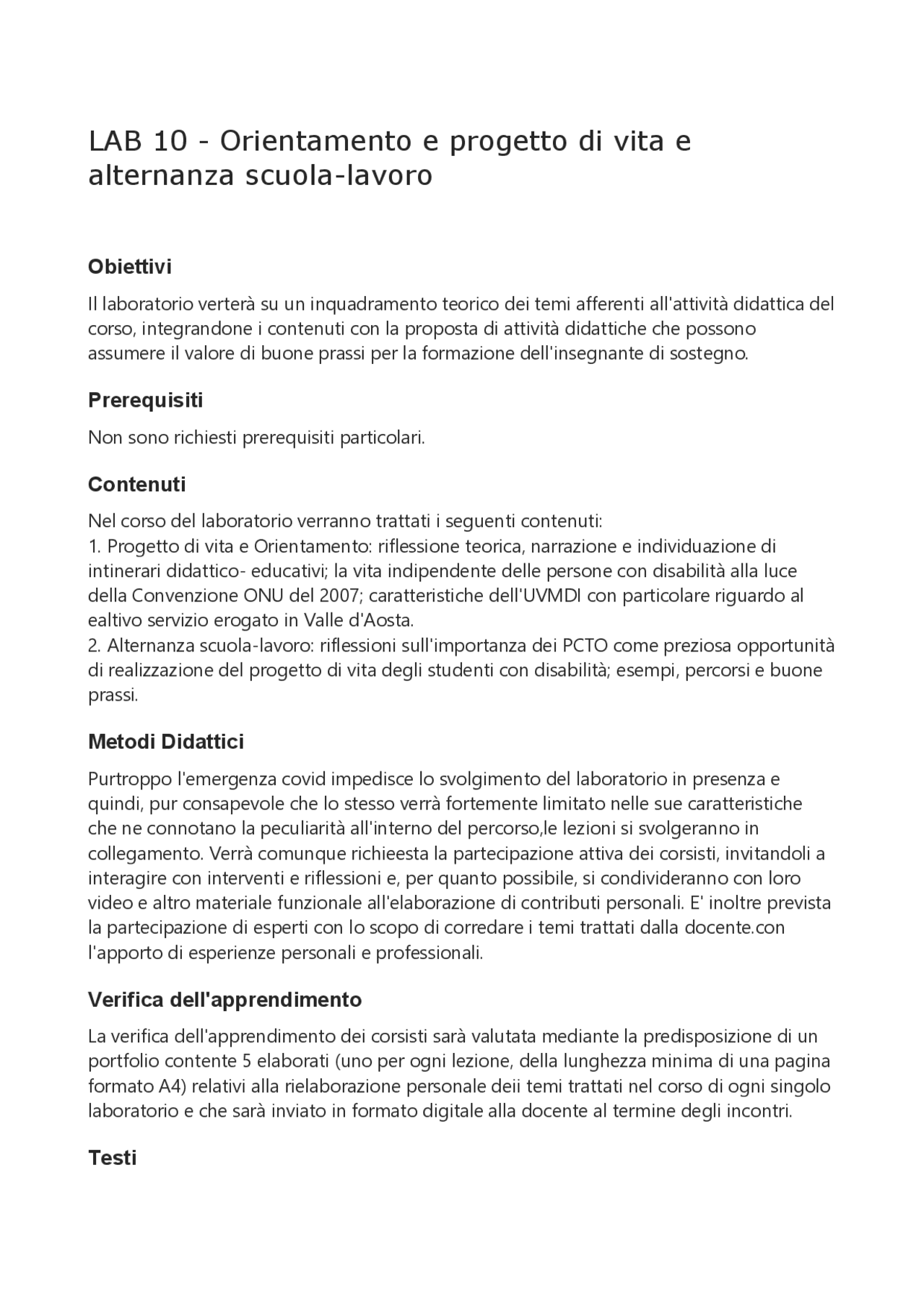 Laboratorio N 1 Di Ptof Schemi E Mappe Concettuali Di Pedagogia Docsity