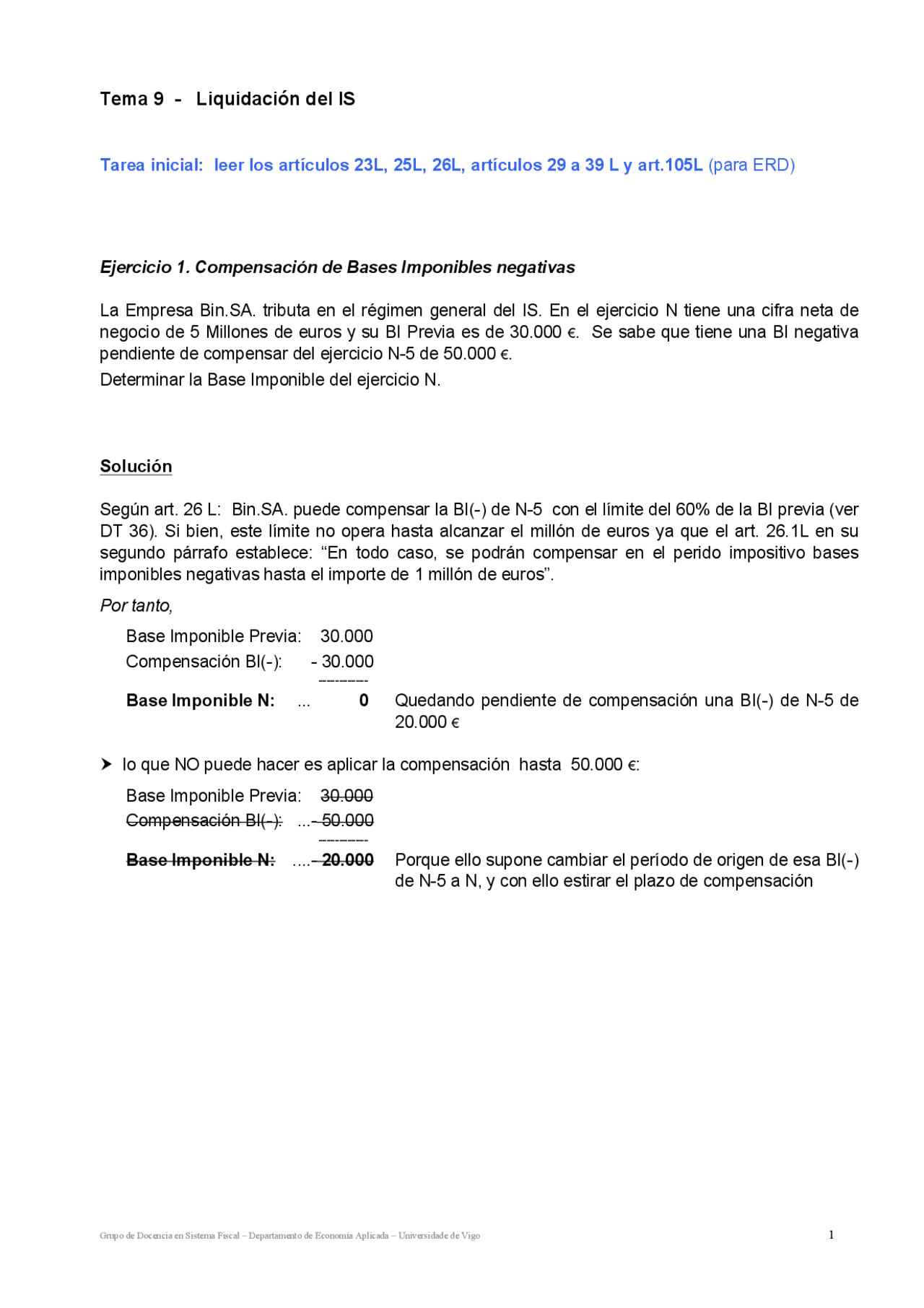Ejercicios Is Para Preparar El Examen Ejercicios De Fiscalidad