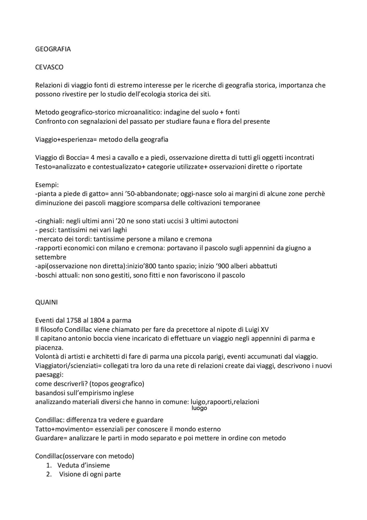 Riassunto programma d'esame 2020/2021 | Schemi e mappe concettuali di Geografia | Docsity