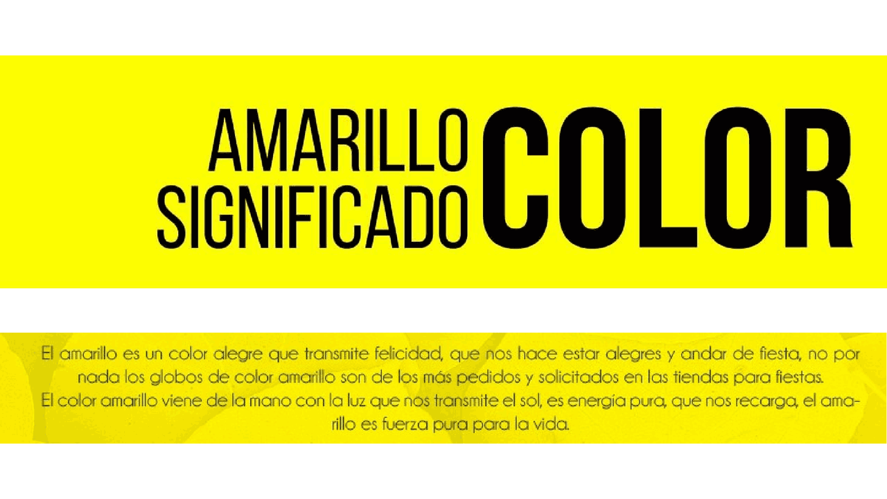 EXPOSICION DEL COLOR AMARILLO- TEORIA DEL COLOR | Exámenes de ...