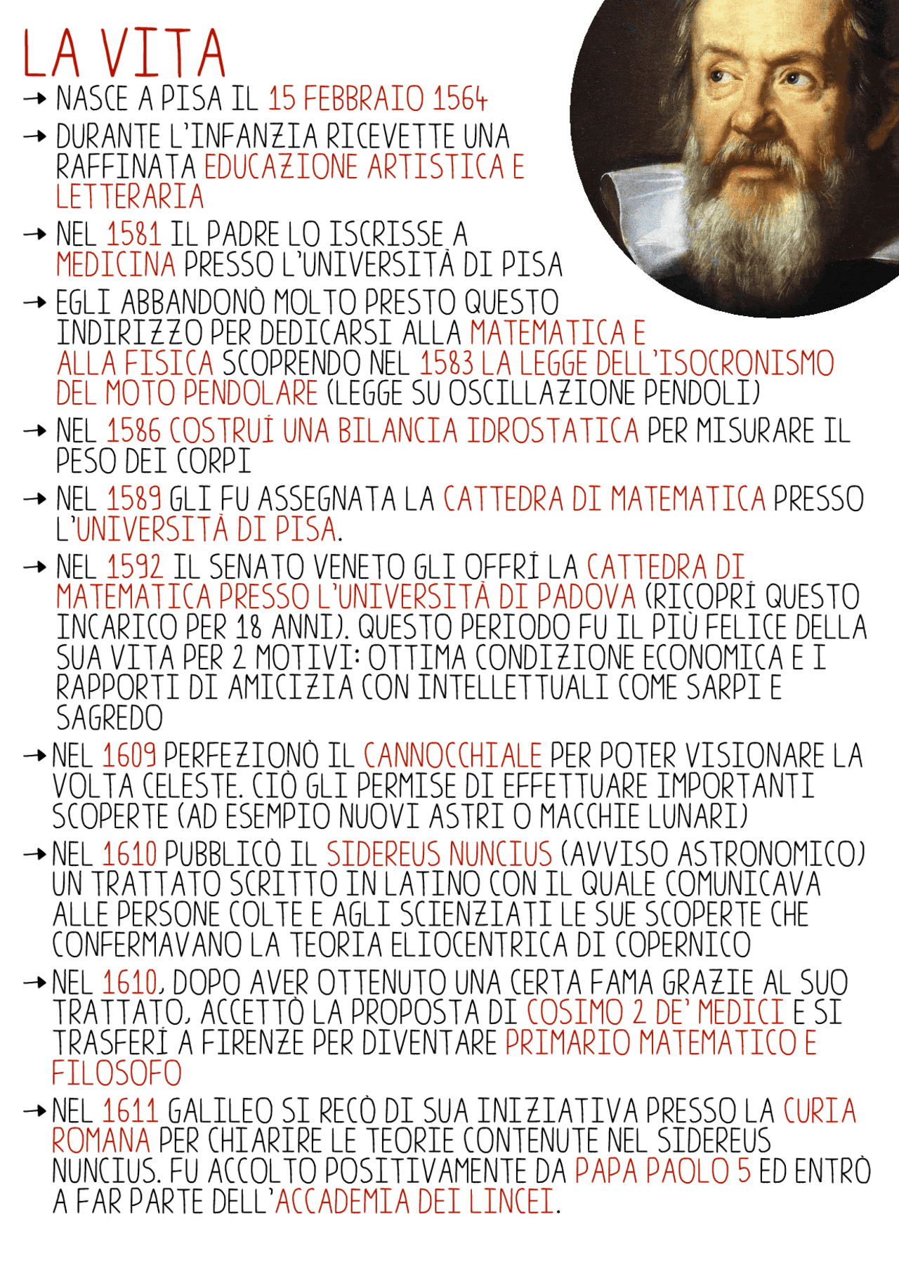 Galileo Galilei: appunti e sintesi corso di Letteratura Italiana ...