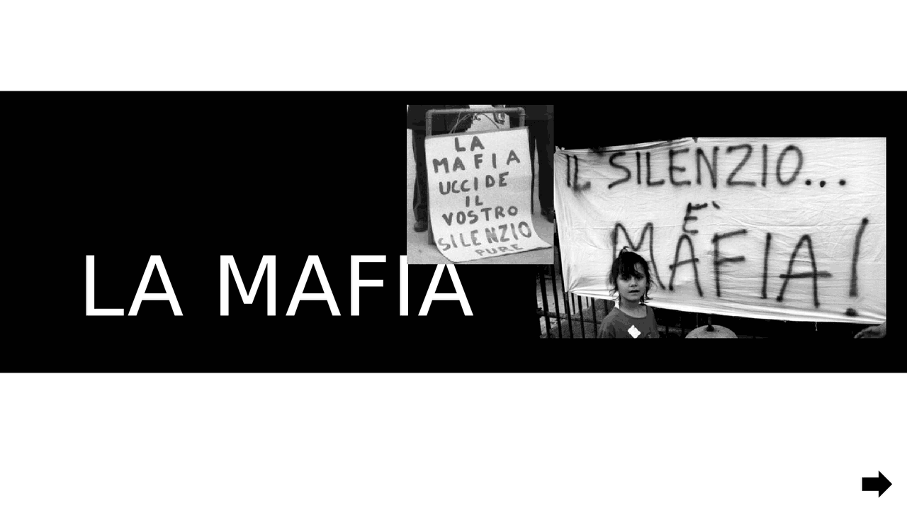 Presentazione sulla MAFIA | Slide di Storia | Docsity