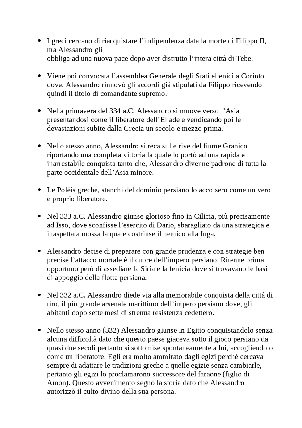 Alessandro Magno La Grecia E Le Sue Conquiste Schemi E Mappe