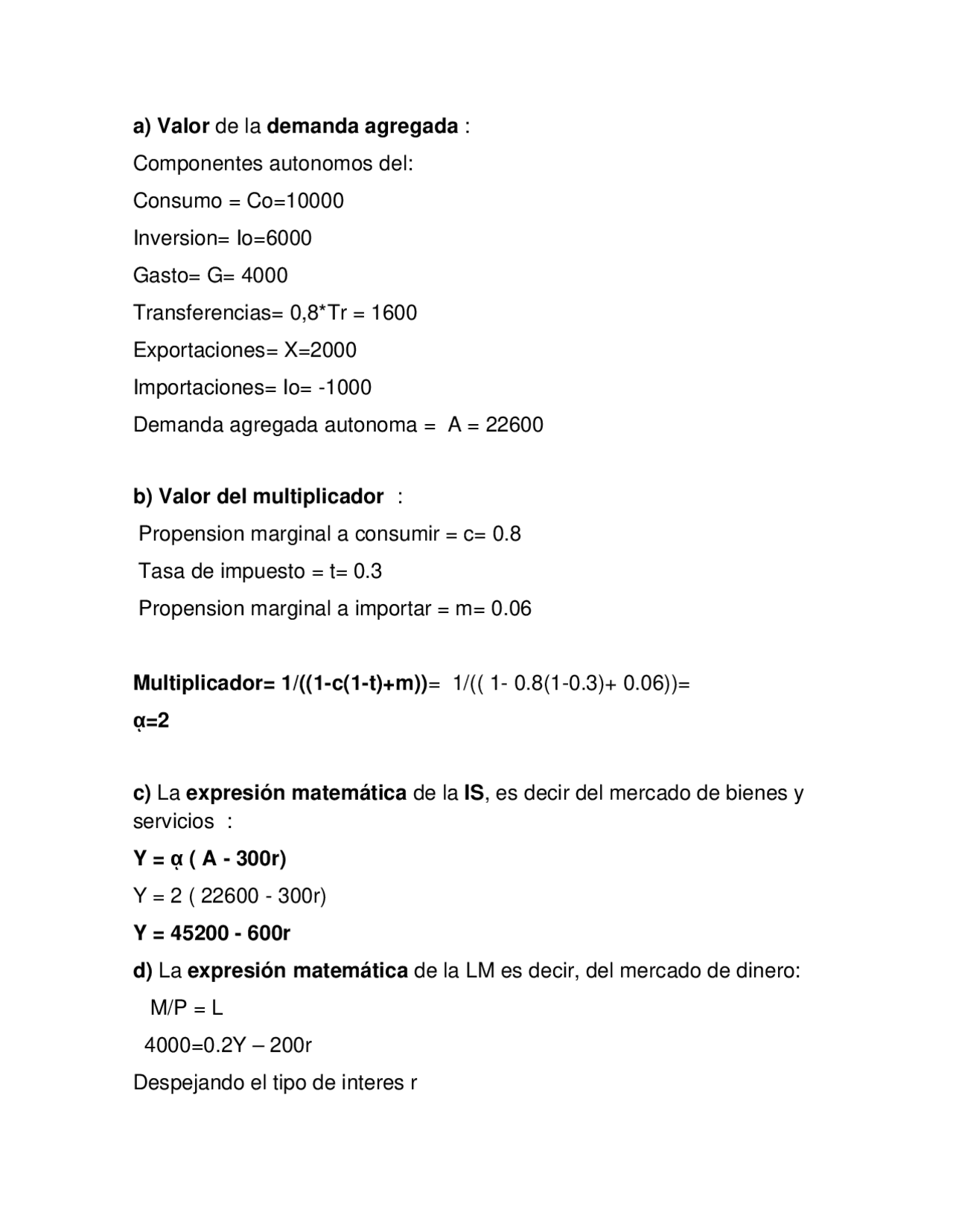 Entrega Macro Segundo Módulo Ejercicios De Macroeconomía Docsity