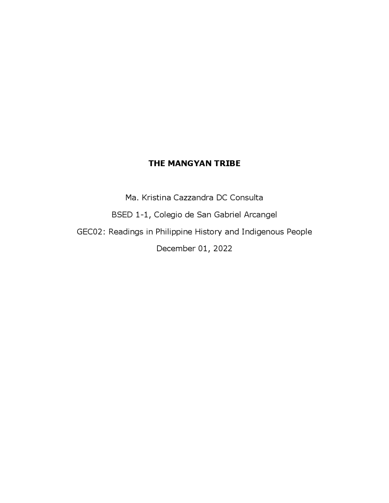 INDIGENOUS PEOPLE IN PHILIPPINES | Lecture notes History | Docsity