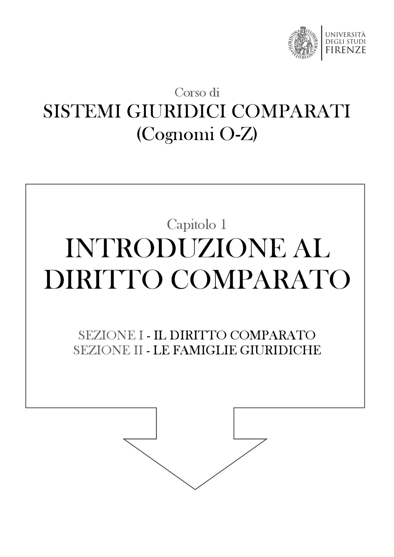Sistemi Giuridici Comparati Unifi Sara Benvenuti 20222023