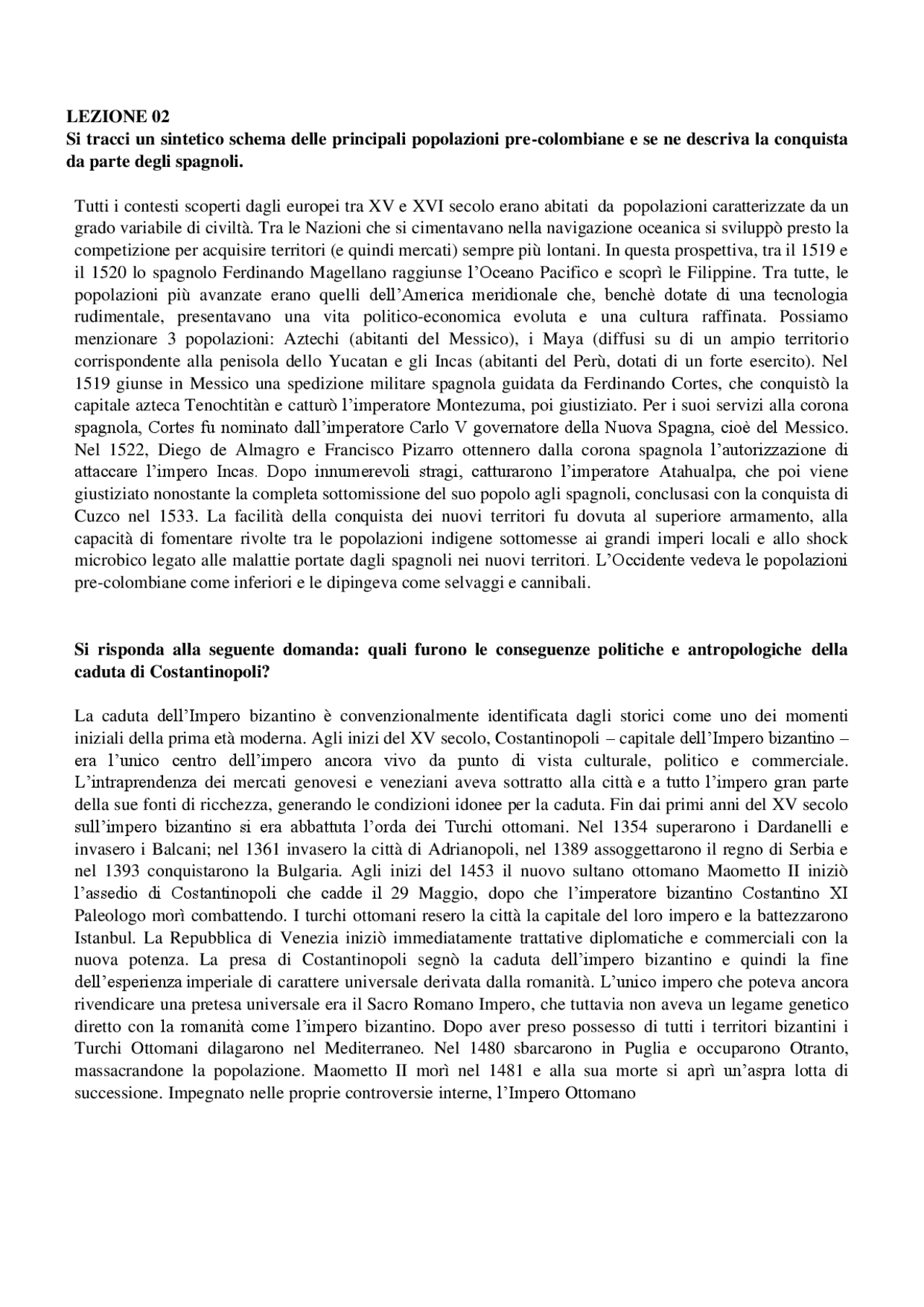 Risposte Aperte Storia Moderna 12 Cfu Gorla Ecampus Prove Desame Di