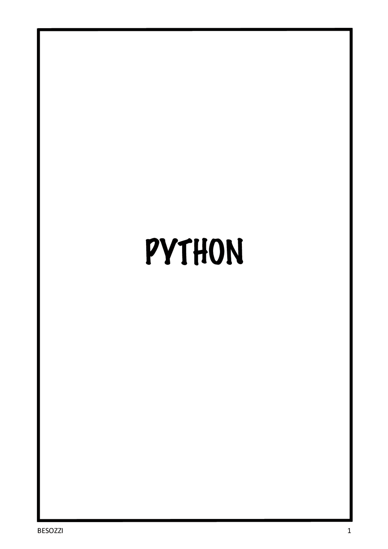 Sbobine Del Corso Di Python Dispense Di Fondamenti Di Informatica