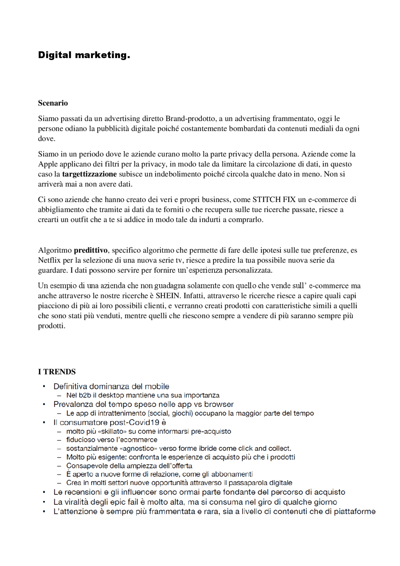 Appunti Corso Digital Marketing Sintesi Del Corso Di Elettronica Digitale Docsity