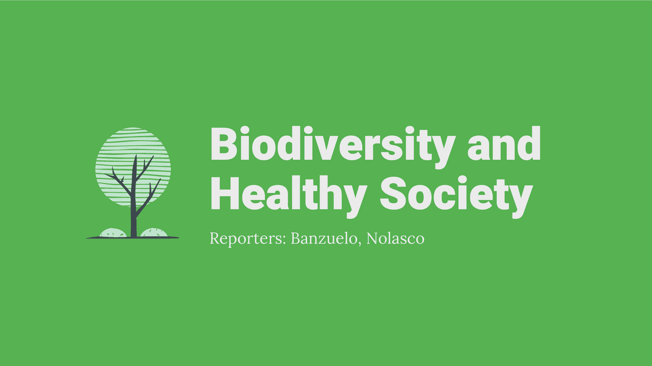 Biodiversity And Healthy Society Lecture Notes Psychology Docsity