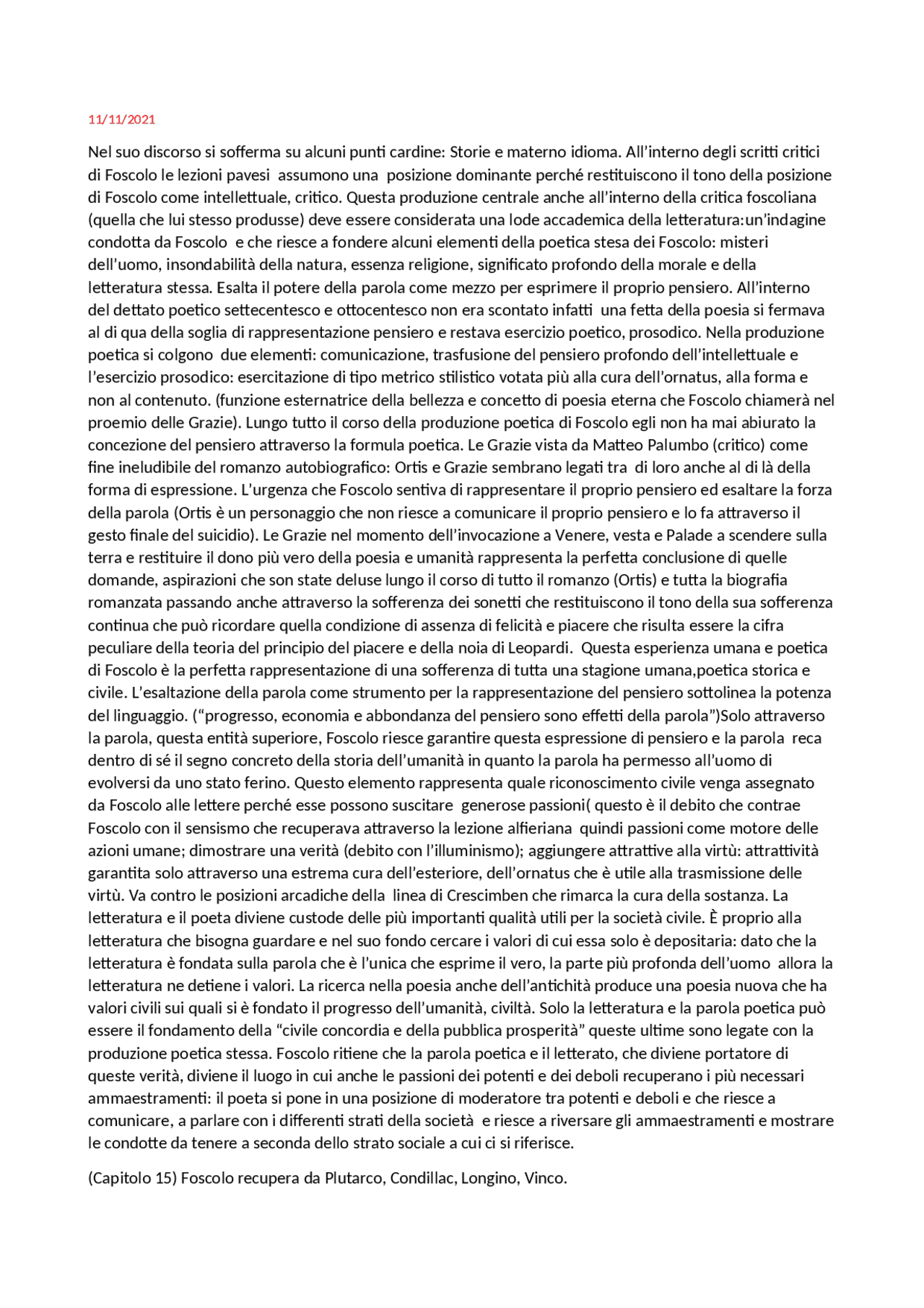 APPUNTI COMPLETI DI LETTERATURA ITALIANA 2 | Appunti di Letteratura | Docsity