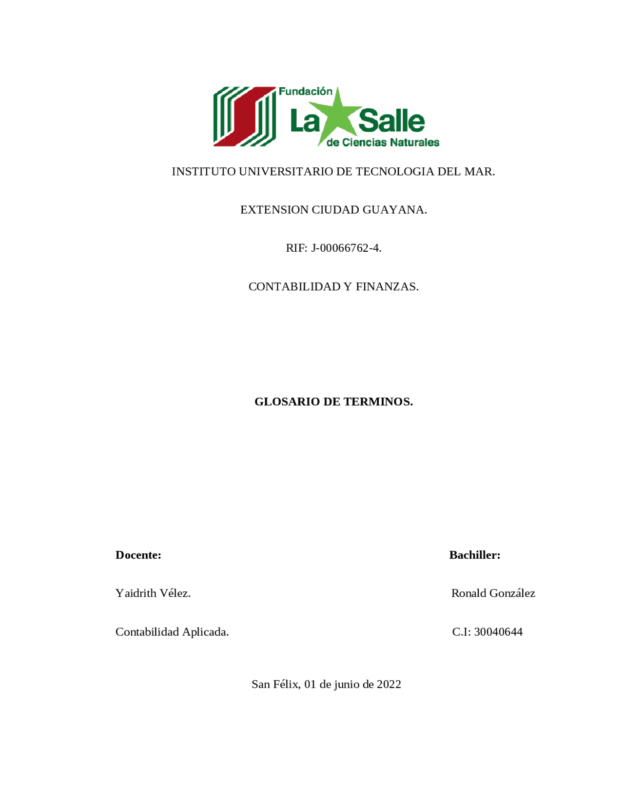 Glosario De Terminos Contabilidad Aplicada Monografías Ensayos De