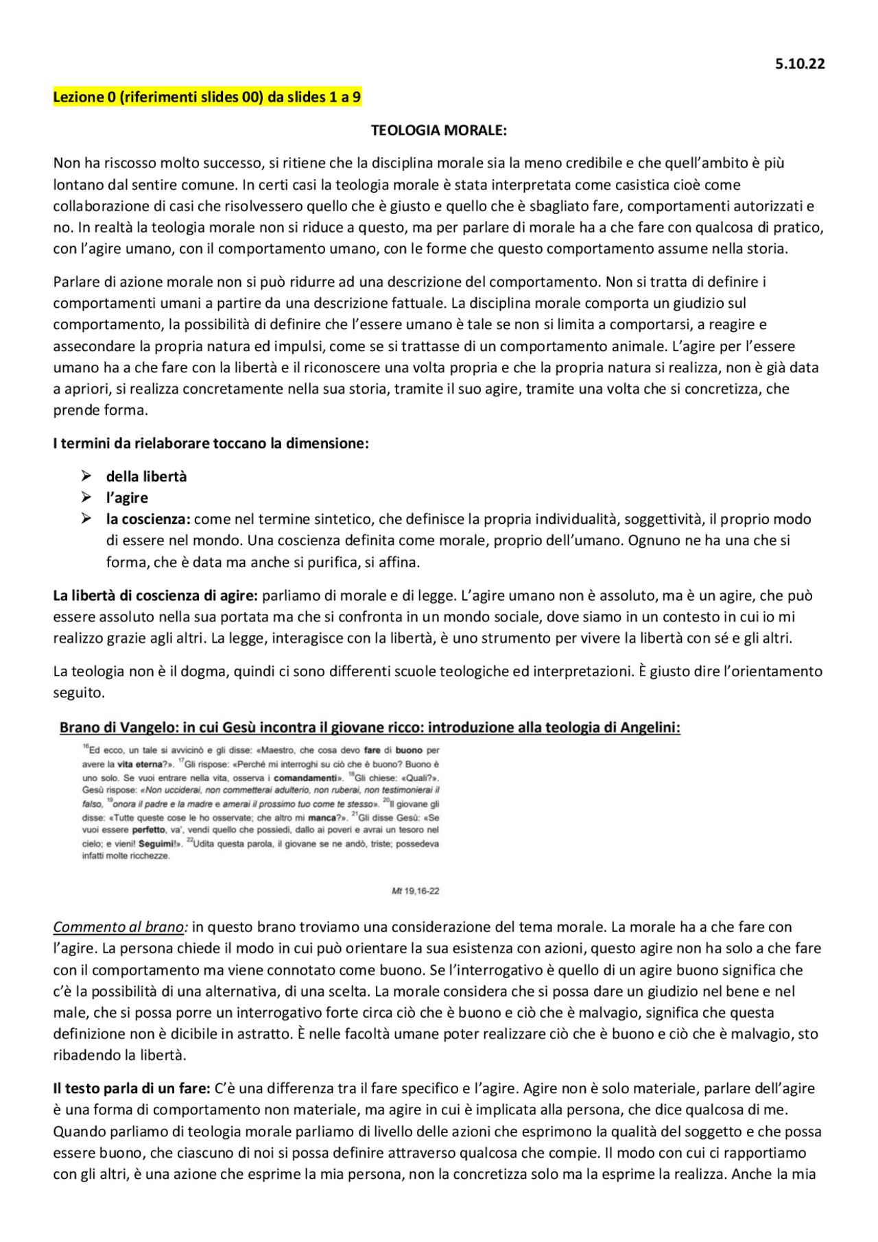 Teologia 3 Appunti Di Lezione Anno 2022 2023 Appunti Di Teologia