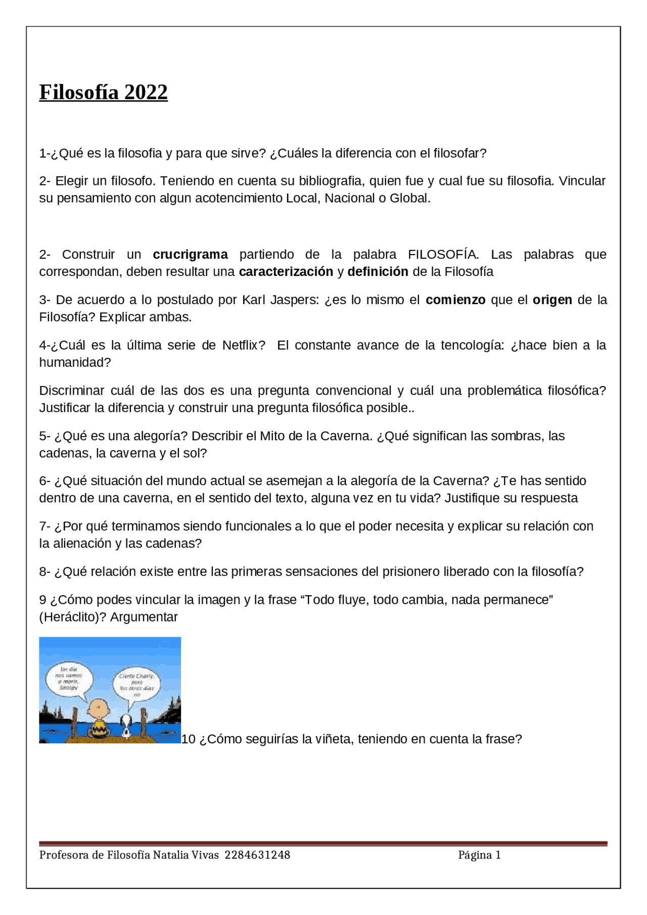La Filosofía Y Su Contenido Exámenes Selectividad De Filosofía Docsity